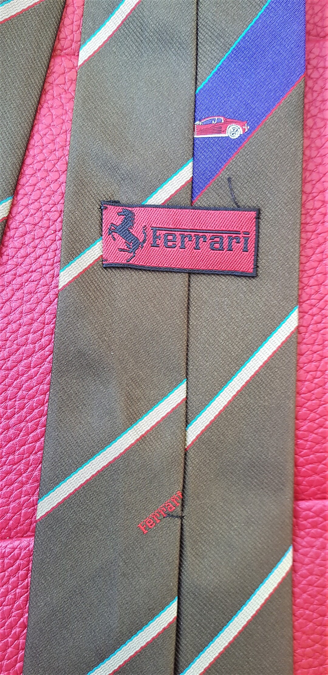 Scuderia Ferrari Vintage 1980 Official Car Testarossa Silk Tie Rare ...