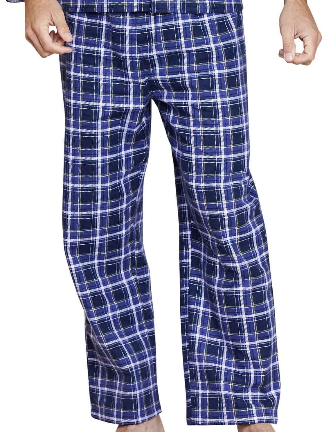NEW Mens Gents 100% Cotton Checked PYJAMA SET Pajama Pyjamas Pjs ...