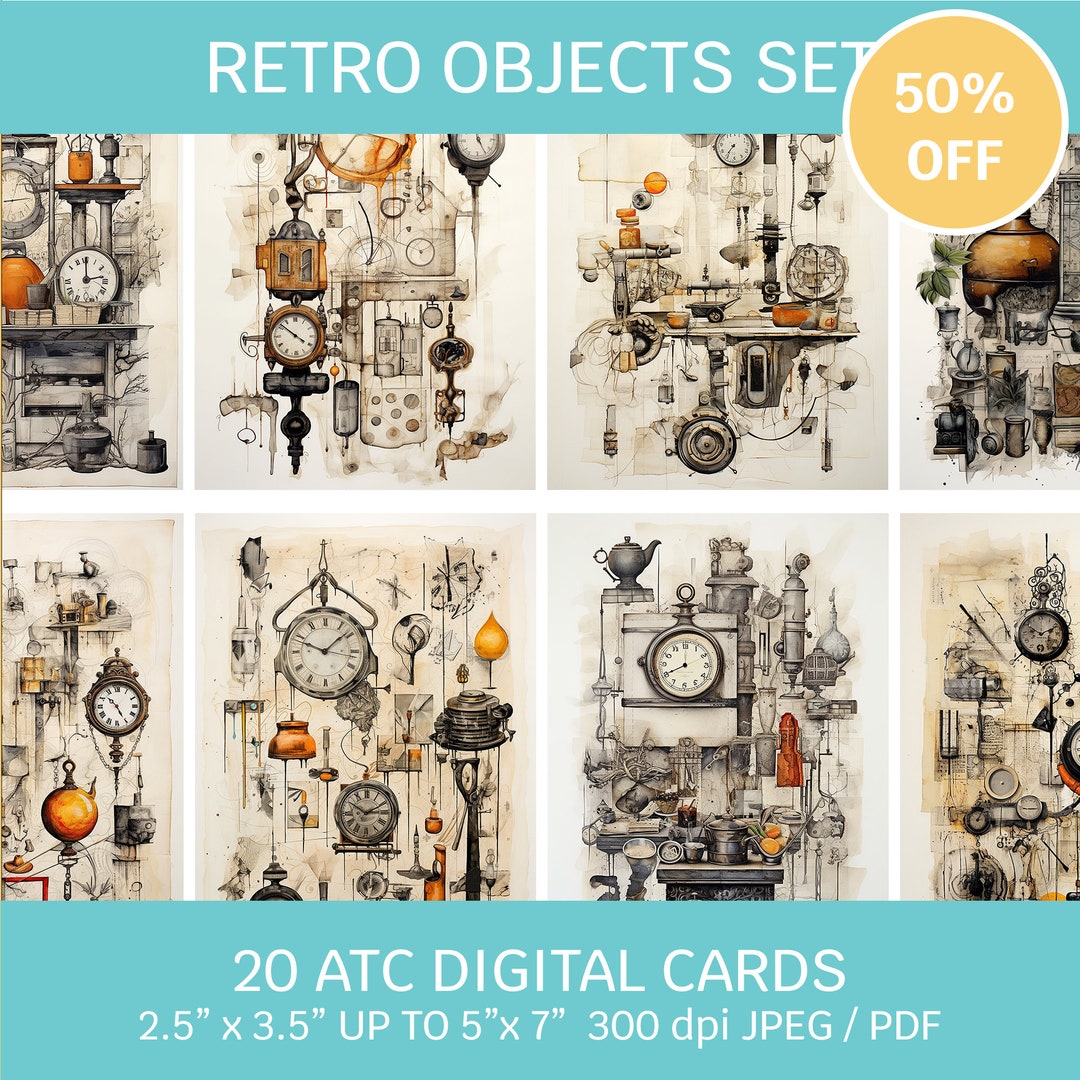 50% OFF Sale ATC Cards Digital Set, Astronomy Junk Journal Digi Kit ...