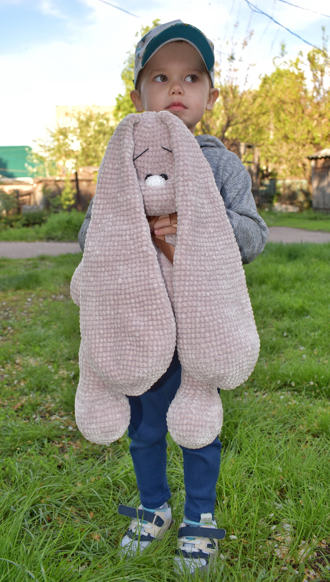 Big Stuffed Personalized Bunny Plush Toy Handmade Large Bunny | Etsy