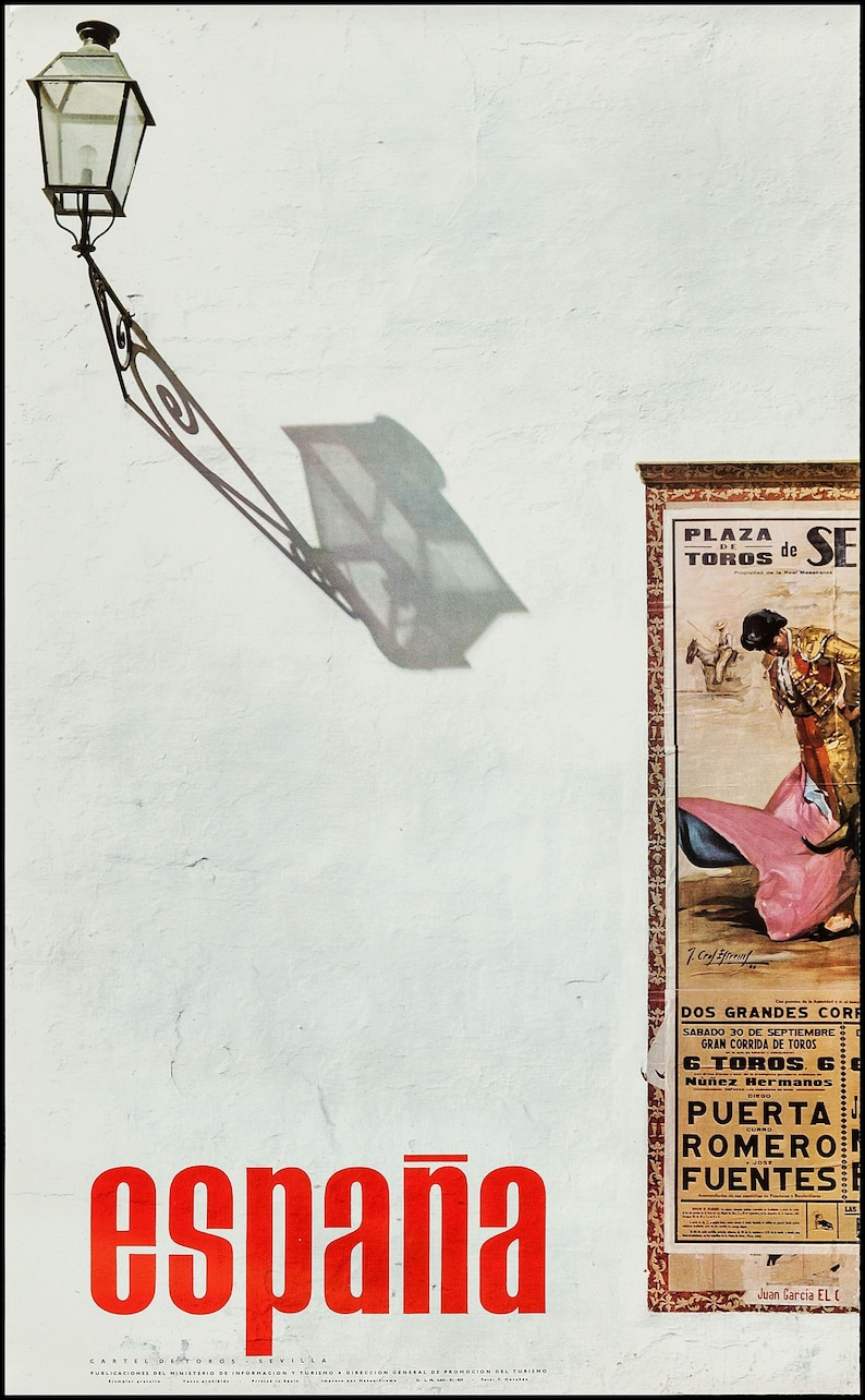 Vintage Tourism Poster From Spain - Etsy
