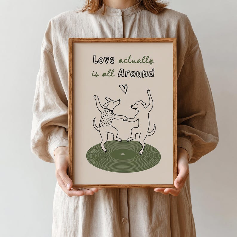 Olivia Dean Print -love Actually is All Around, Song Lyrics Wall Art ...