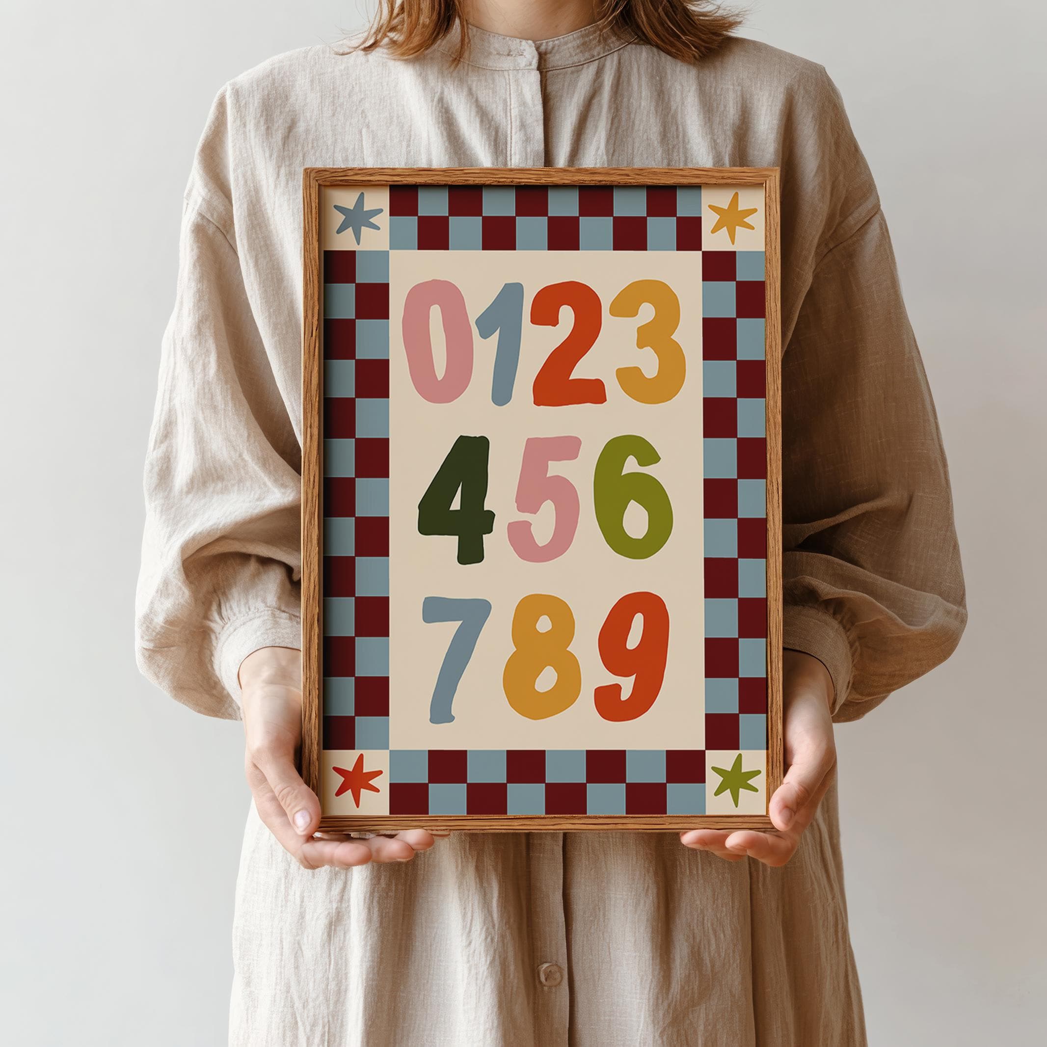 Colorful Alphabet Poster for Kids | Playroom Wall Art | Vintage Nursery ...