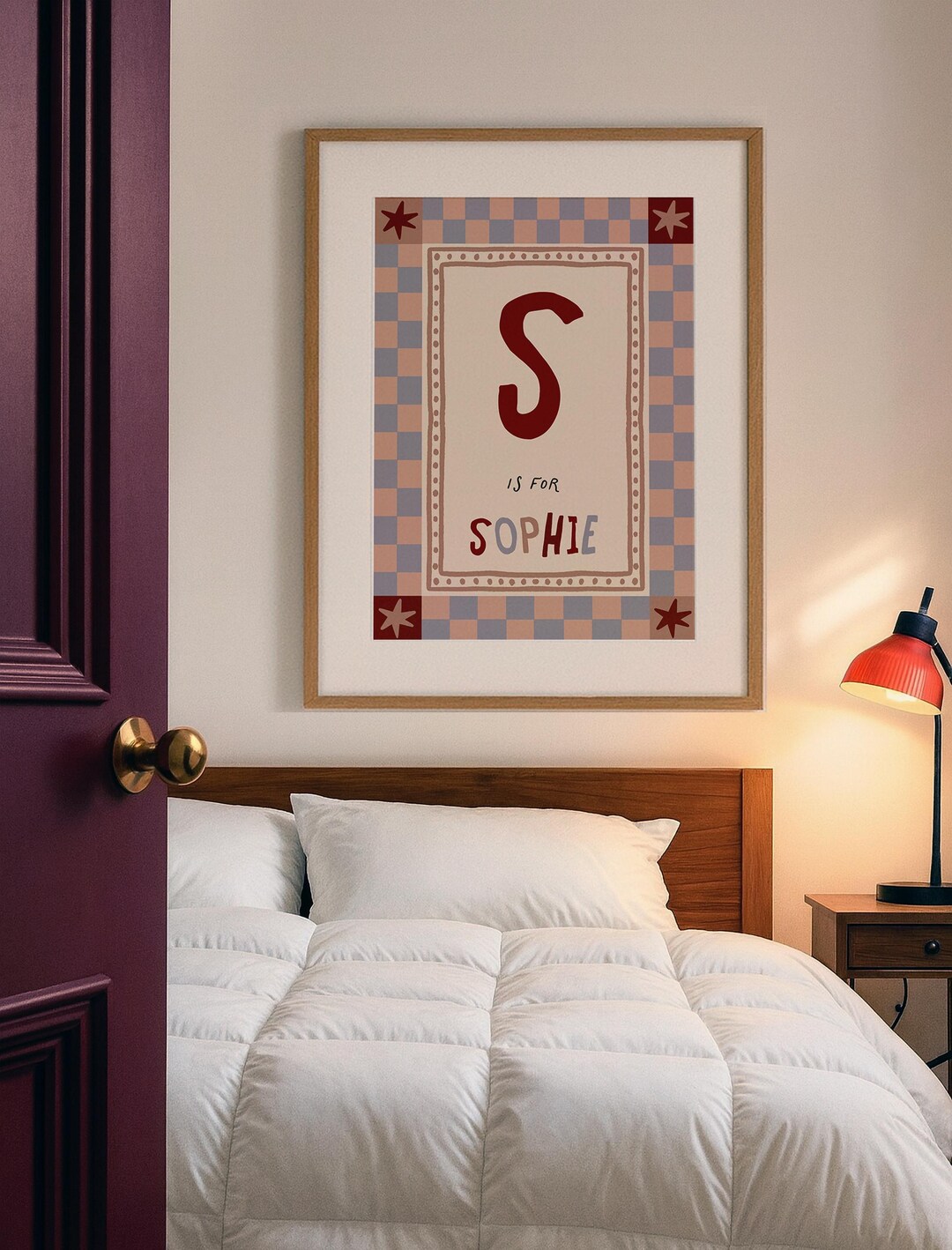 Personalized Kids Name Print – Custom Nursery Name Sign & Initial ...