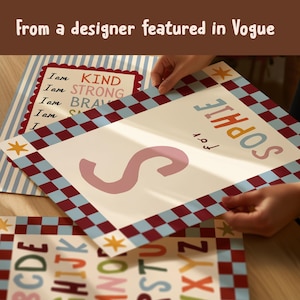 Personalized Kids Name Print – Custom Nursery Name Sign & Initial ...