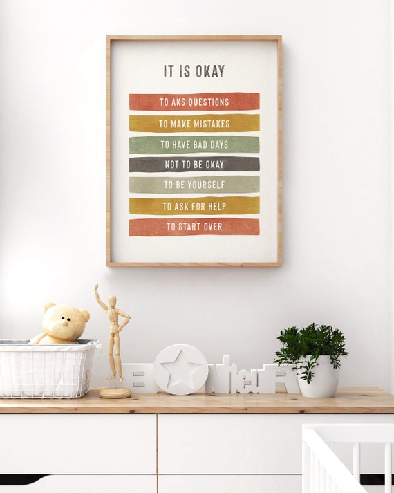 Affirmation Poster Its Ok Not to Be Ok for Instant Download - Etsy