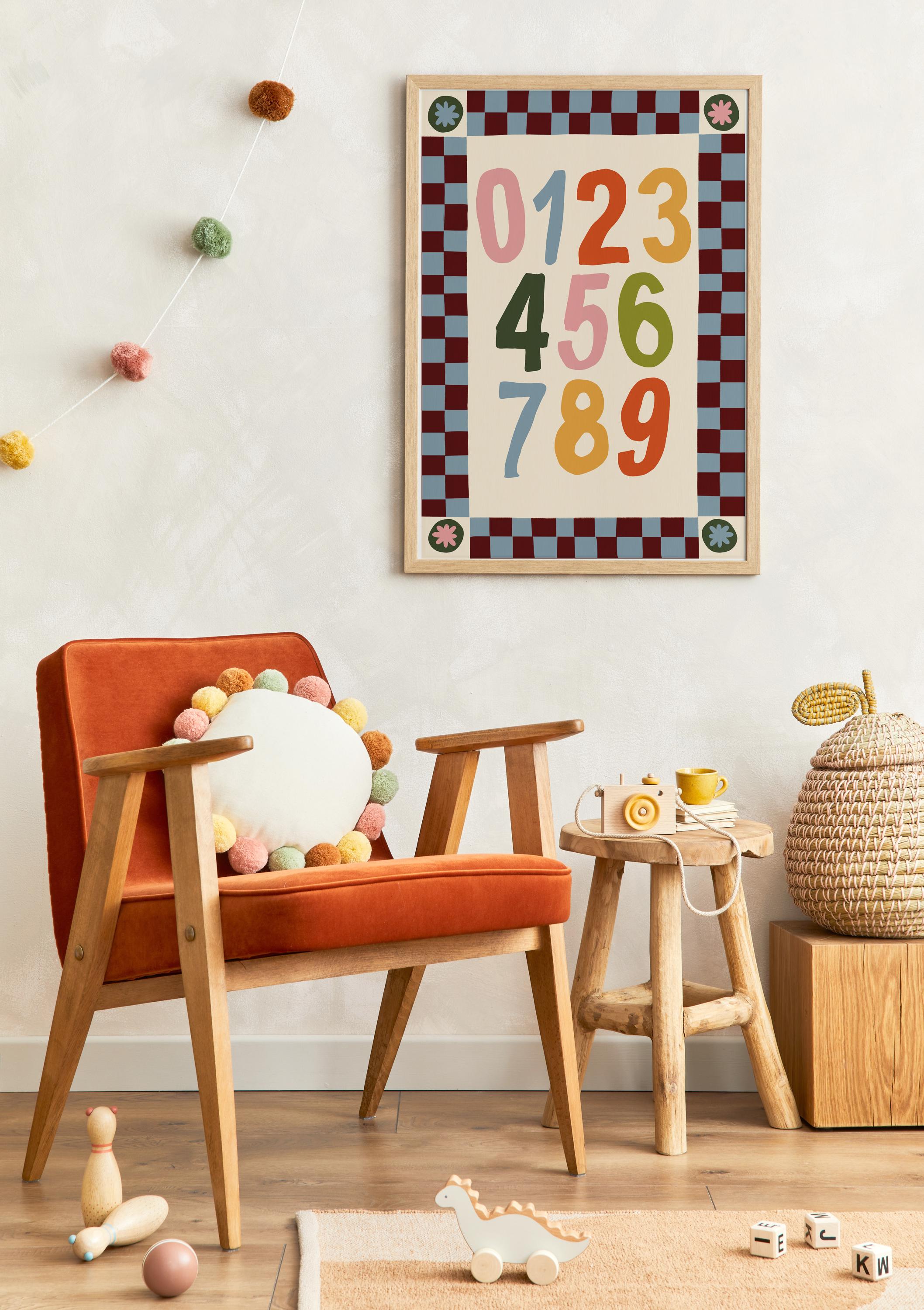 Colorful Numbers Poster for Kids – Educational Counting Print for ...