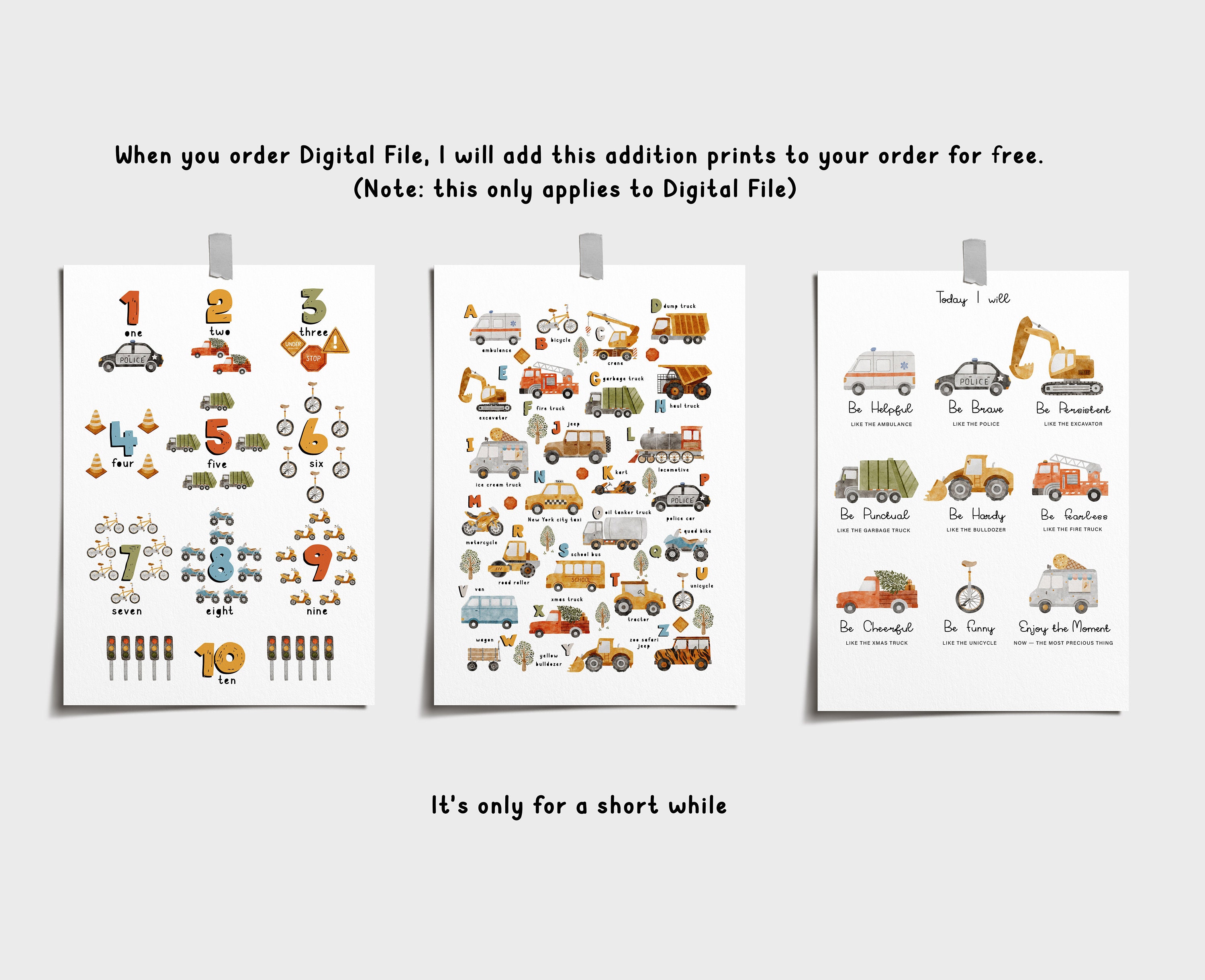 Vehicle Alphabet Poster, Transportation Abc Poster, Cars Abc Print - Etsy