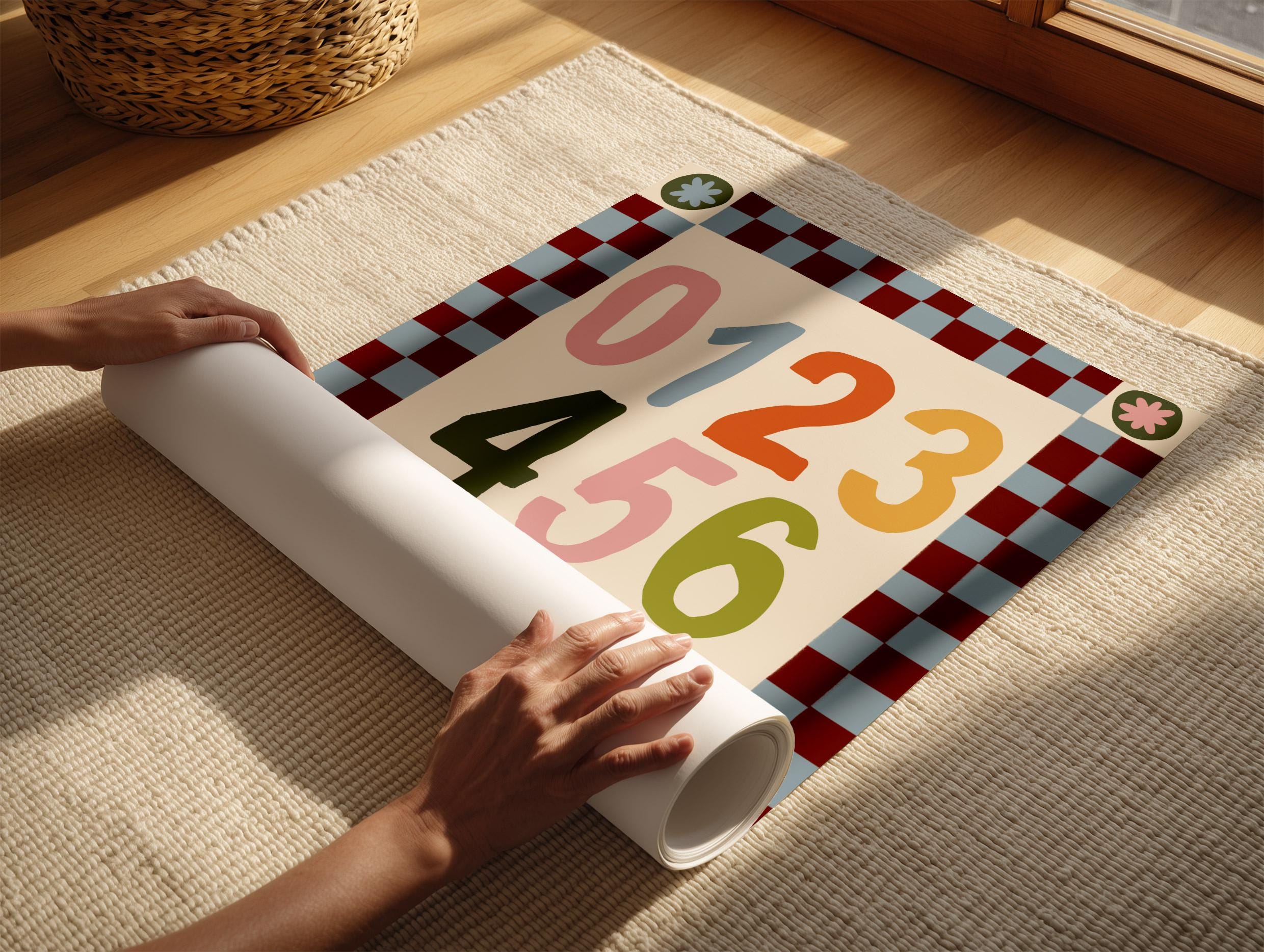 Colorful Numbers Poster for Kids – Educational Counting Print for ...