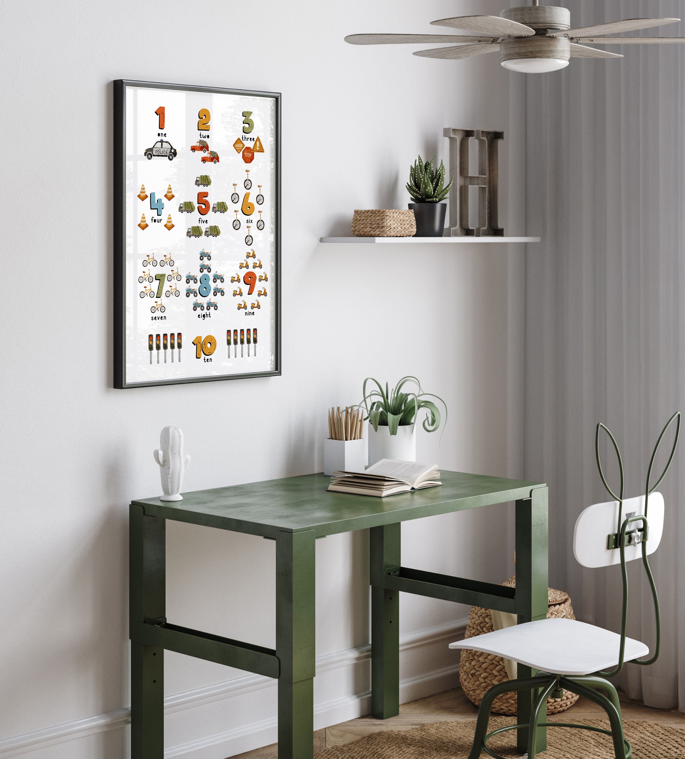 Vehicle Numbers Poster, Transportation Numbers Poster, Cars 123 Print ...