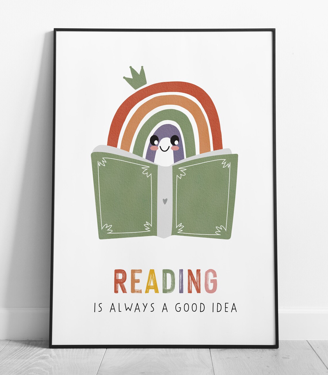 Book Nook Reading Poster. Reading is Always a Good Idea - Etsy