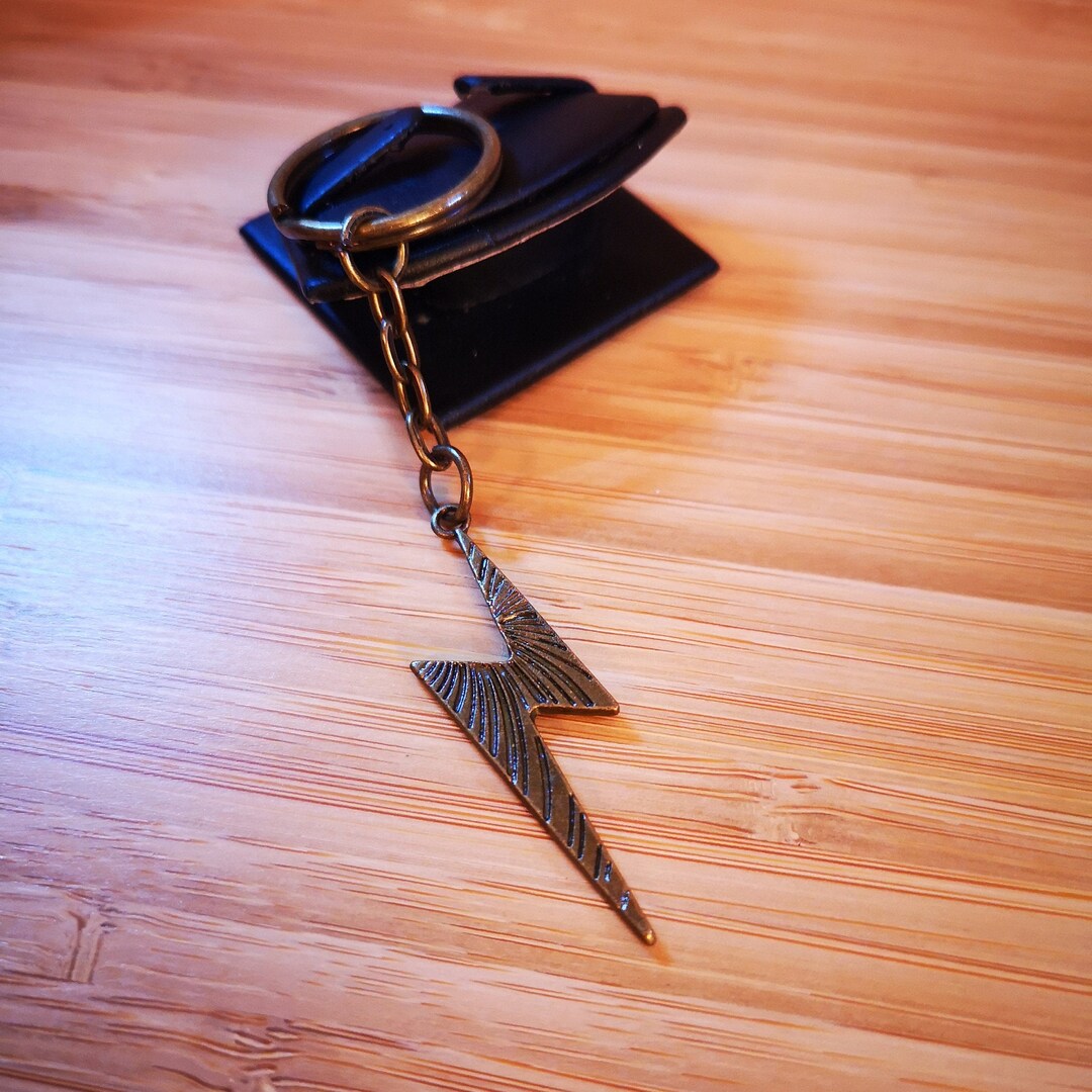 Lightning Bolt Key Ring & Ear Rings ~ Keychain ~ Movie ~ Magic ~ Wizard ...