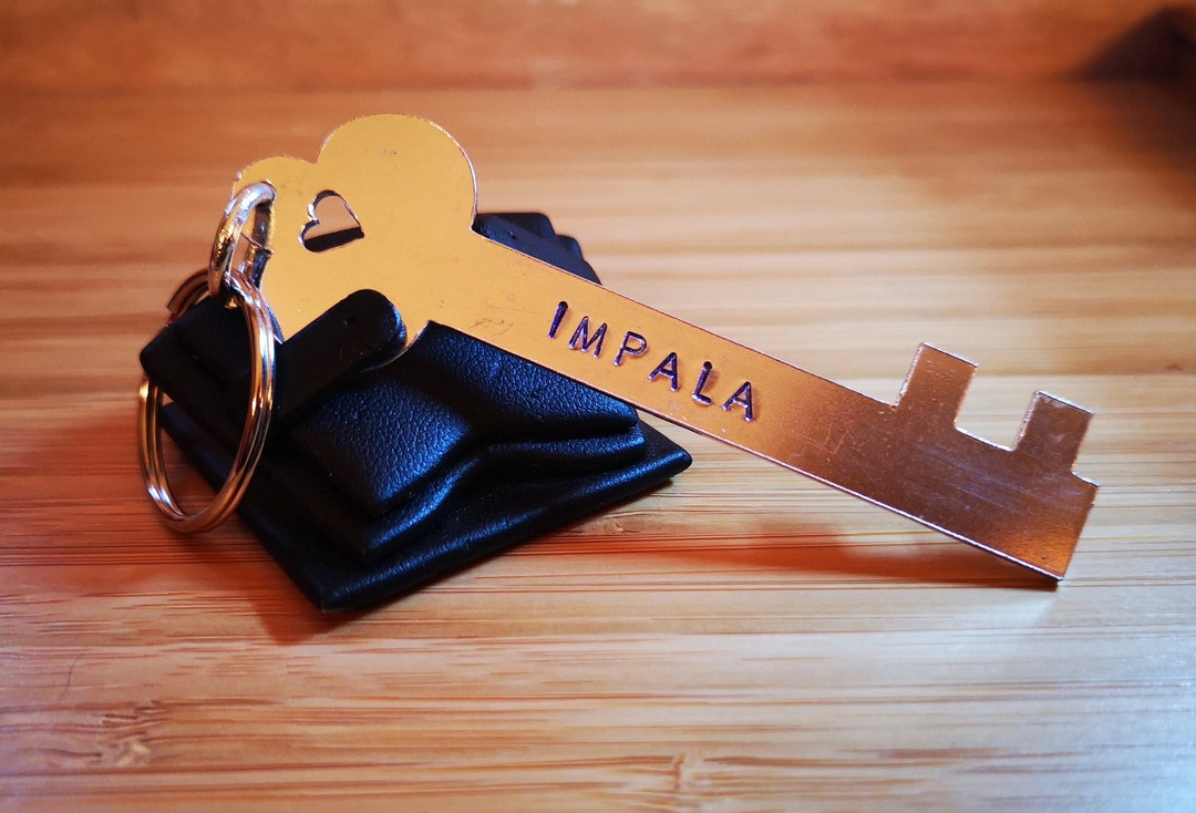 Impala Key Supernatural Inspired Keyrings ~ Keychain ~ Hand Stamped ...