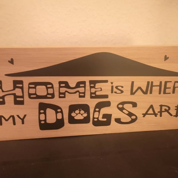 Wooden Block Dog Signs - Etsy