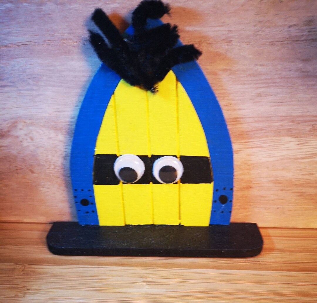 Minion Fairy Doors & Wooden Sign SALE Hanging Decoration - Etsy