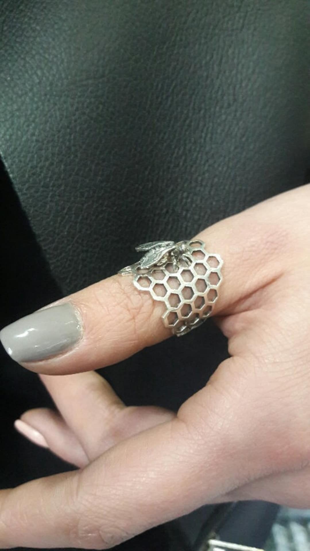 Ring Bee Honeycomb. Silvery Bee Honeycombs. Nature Female Rings. Ring ...
