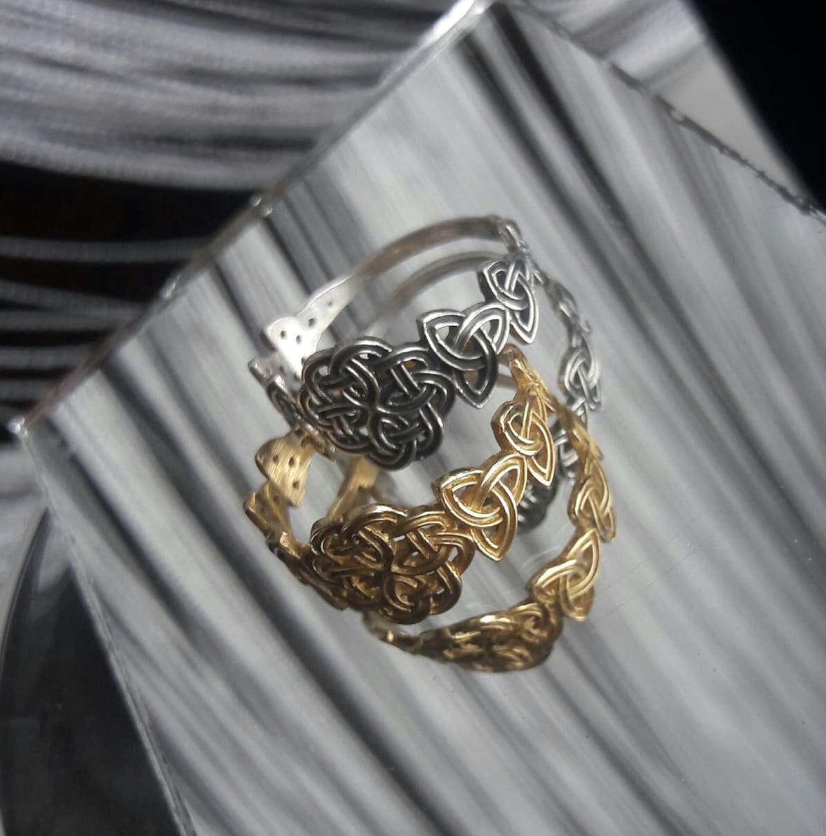 Celtic Pagan Rings Longevity 925 Sterling Silver Women's Ring Triquetra ...