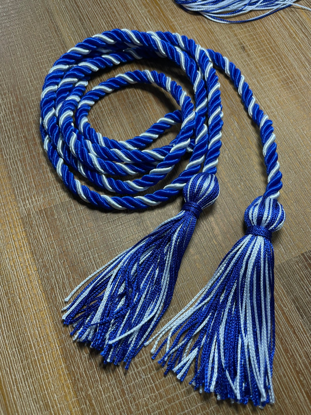 Graduation Cord - Royal Blue and White - Etsy