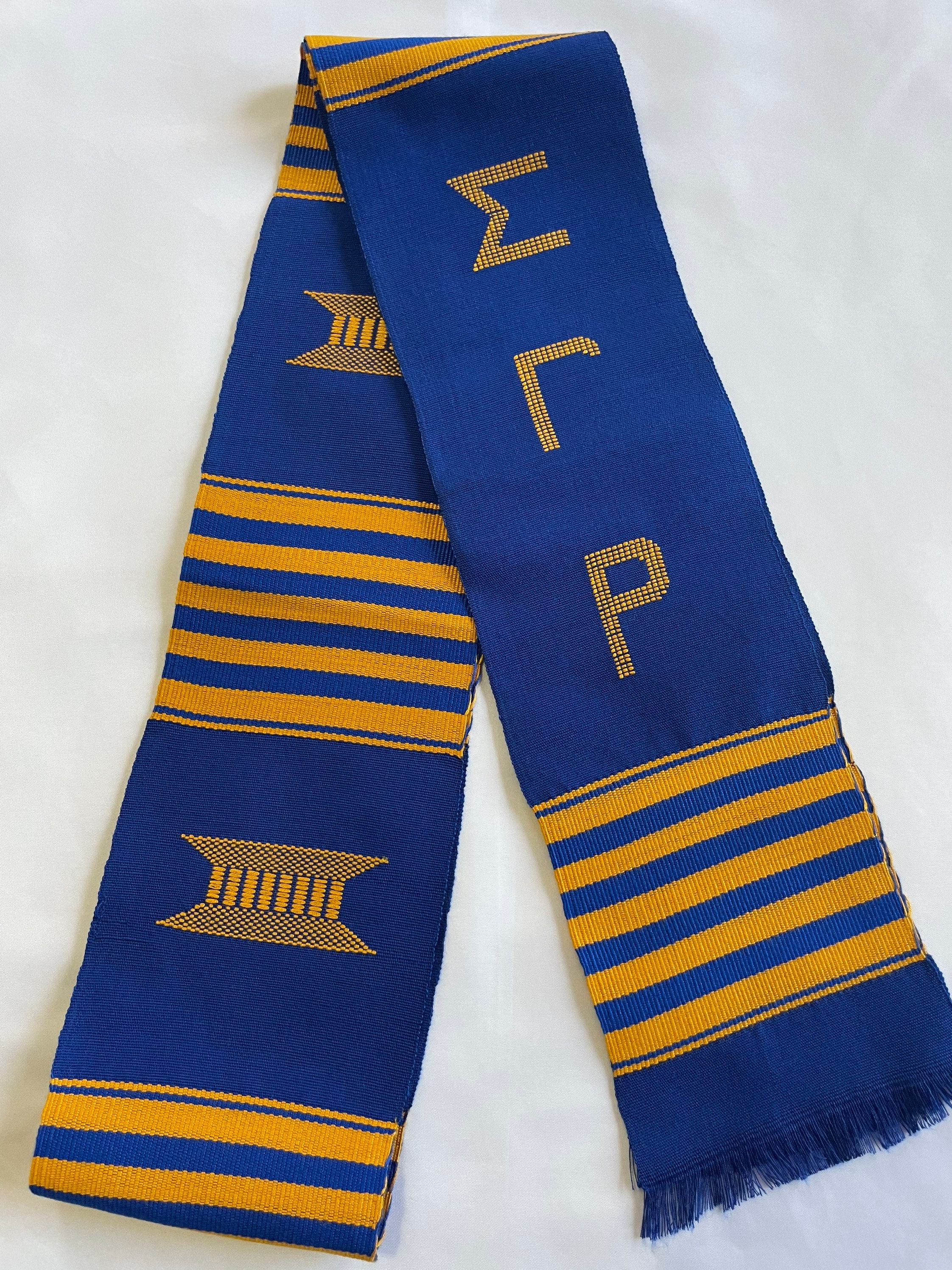 Handwoven Kente Cloth SIGMA GAMMA RHO Stole Sash - Etsy