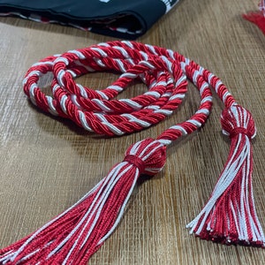Graduation Cord - Crimson Red and White - Etsy