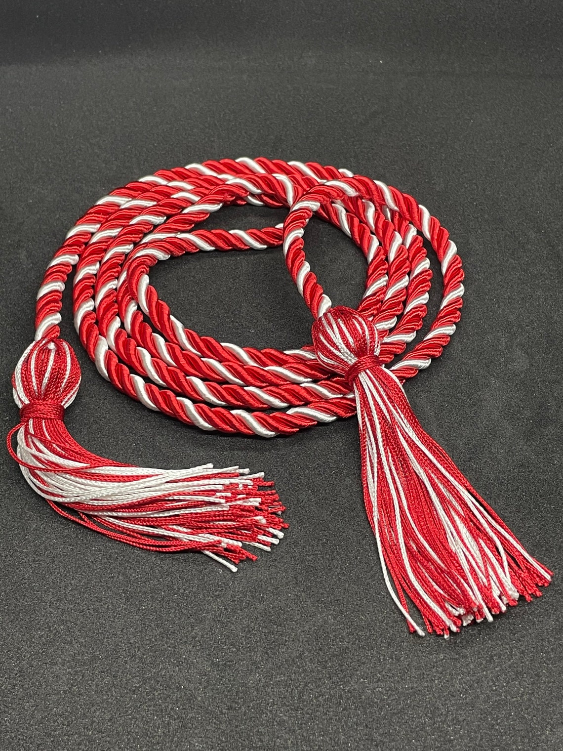 Graduation Cord Crimson Red and White - Etsy