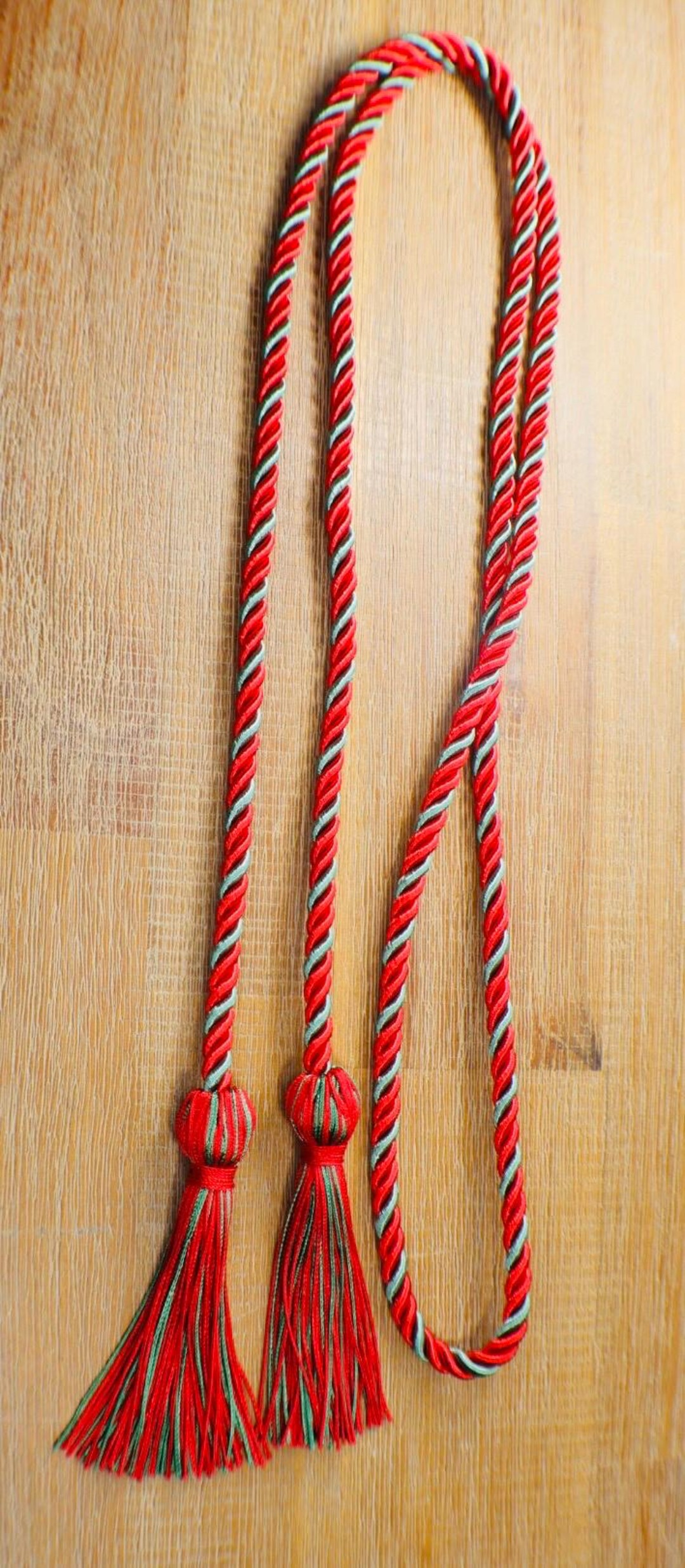 Graduation Cord - Crimson Red and Sage Green - Etsy