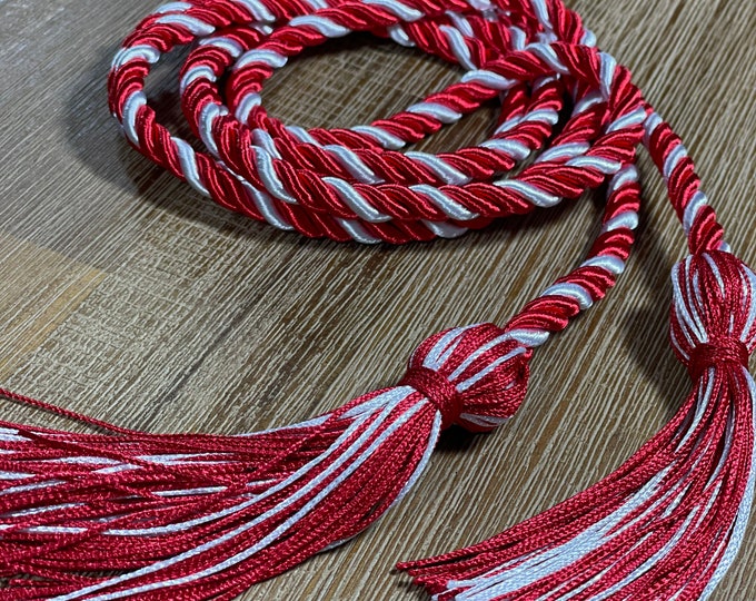 Graduation Cord Crimson Red and White - Etsy