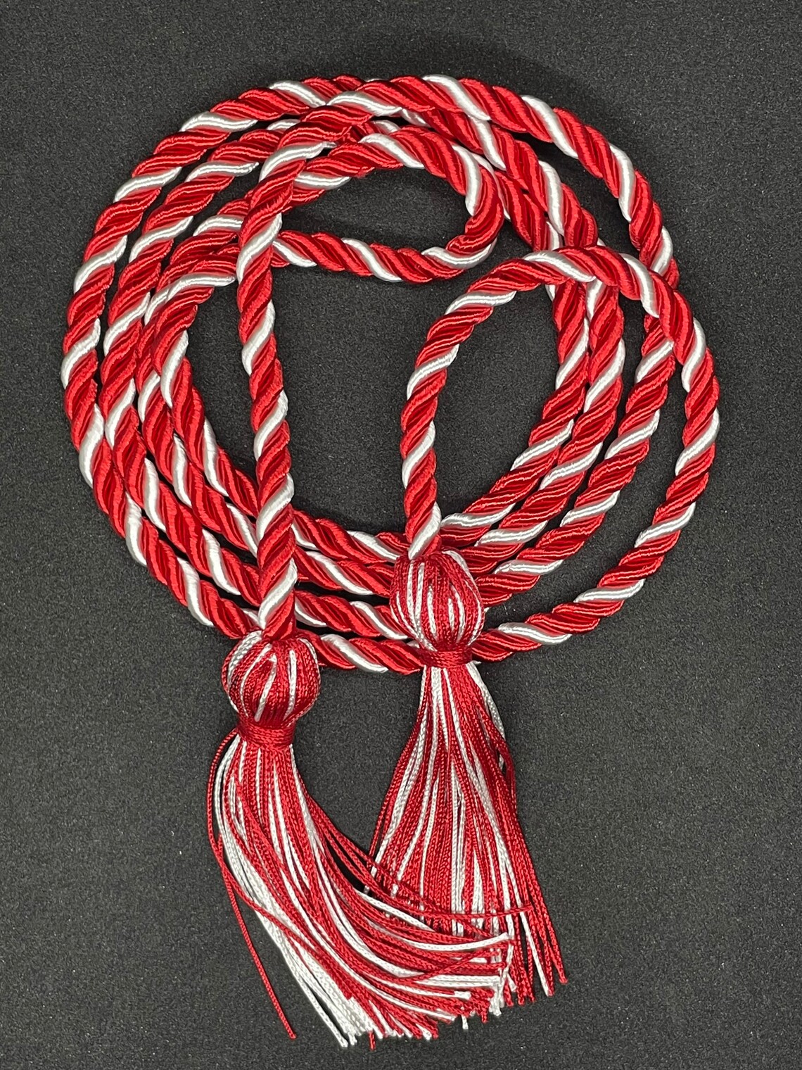 Graduation Cord Crimson Red and White | Etsy
