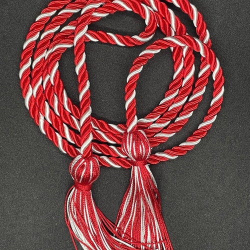 Graduation Cord Crimson Red and White - Etsy
