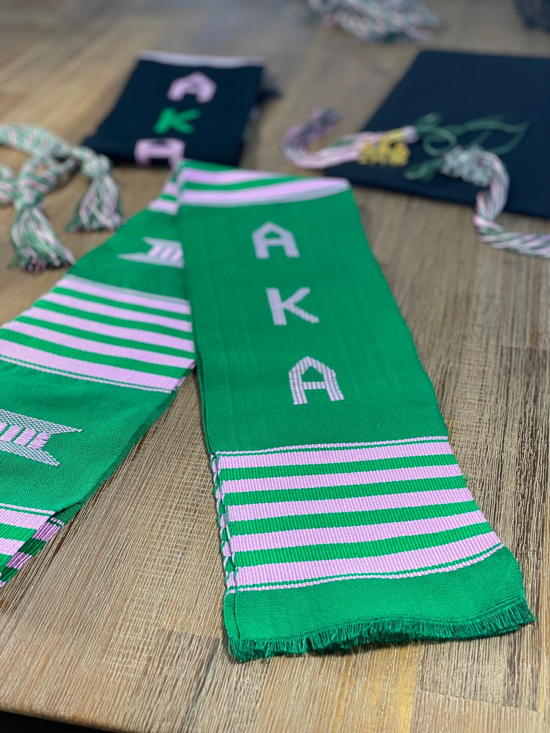 Handwoven Kente Cloth - Alpha Kappa Alpha - AKA - Stole Sash - Etsy