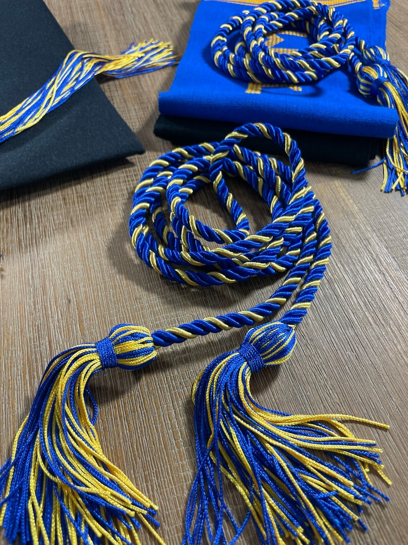 Graduation Cord Royal Blue and Gold - Etsy
