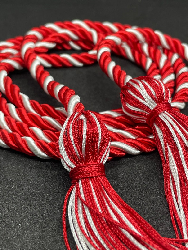 Graduation Cord Crimson Red and White - Etsy