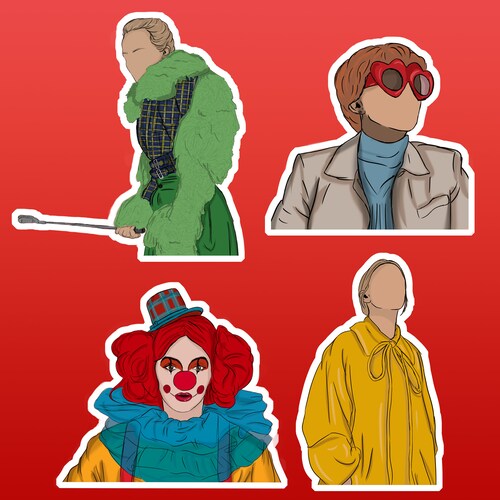 Villanelle Killing Eve Hand Drawn Outfit Stickers 5 Pack High - Etsy UK