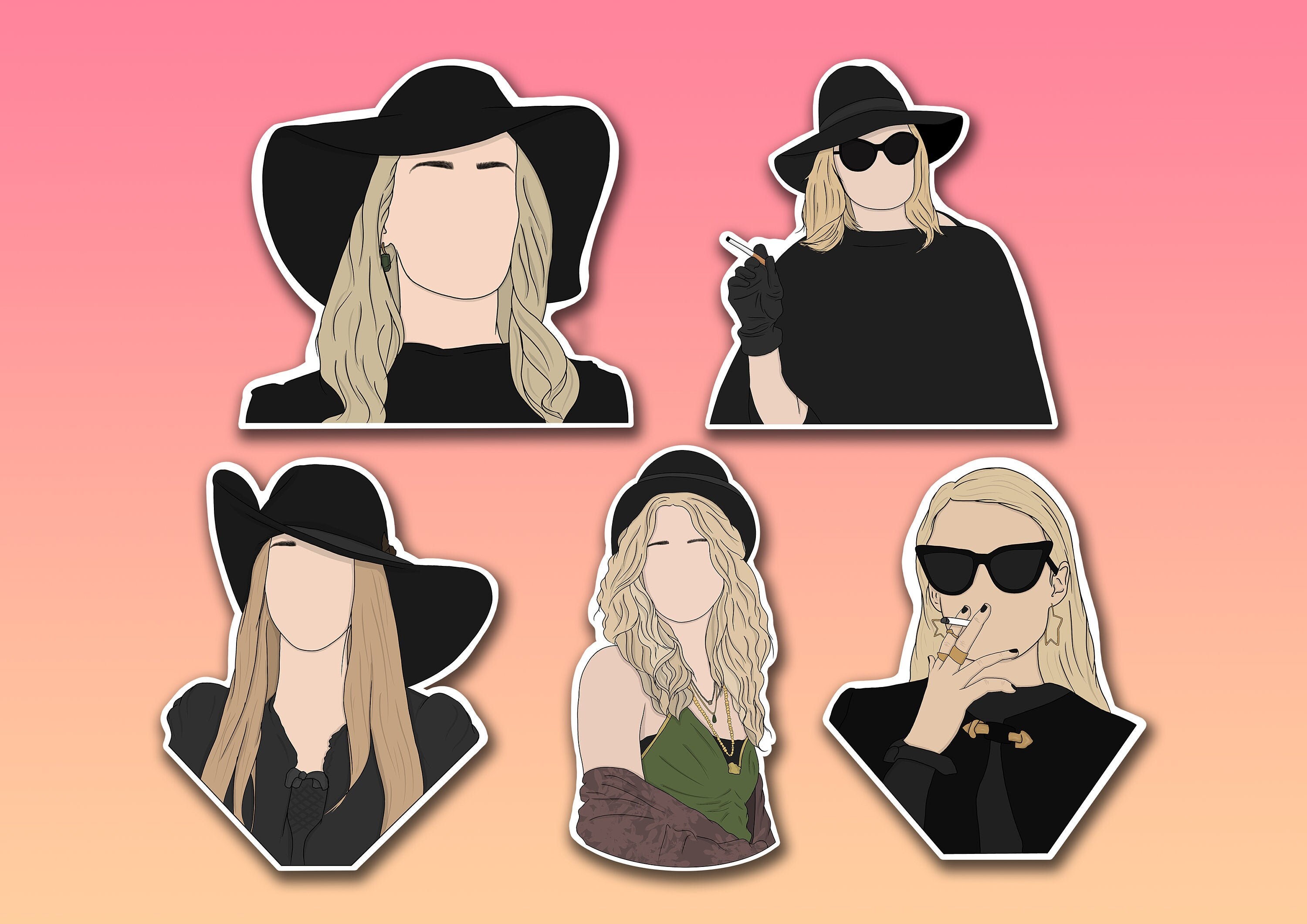 AHS Coven Character Gloss Sticker Pack American Horror - Etsy
