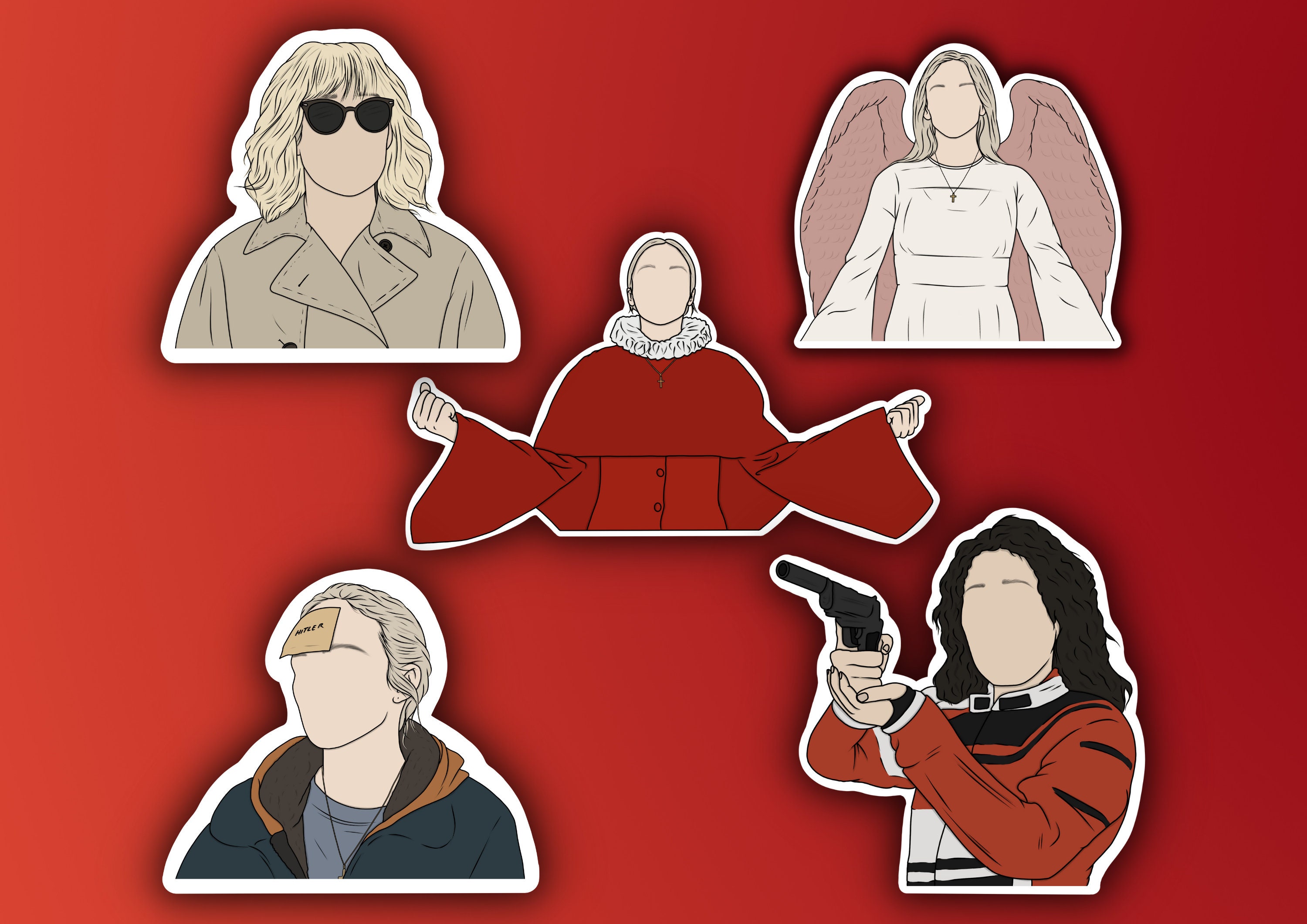 Killing Eve Stickers Season 4 Hand Drawn Stickers 5 Pack High - Etsy