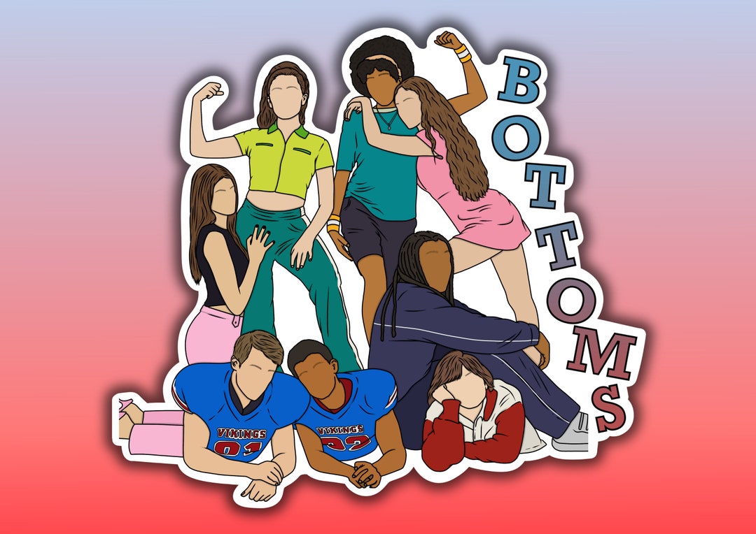 BOTTOMS MOVIE STICKER, Ayo Edebiri, Rachel Sennott, Queer Movie, Lgbtq ...