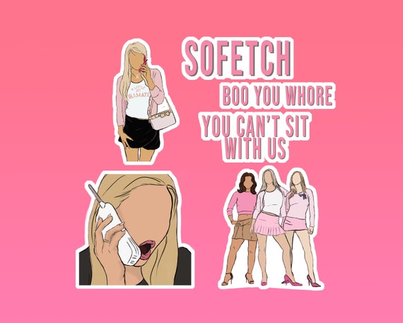 Mean Girls Inspired Stickers Hand Drawn High Quality Gloss Etsy