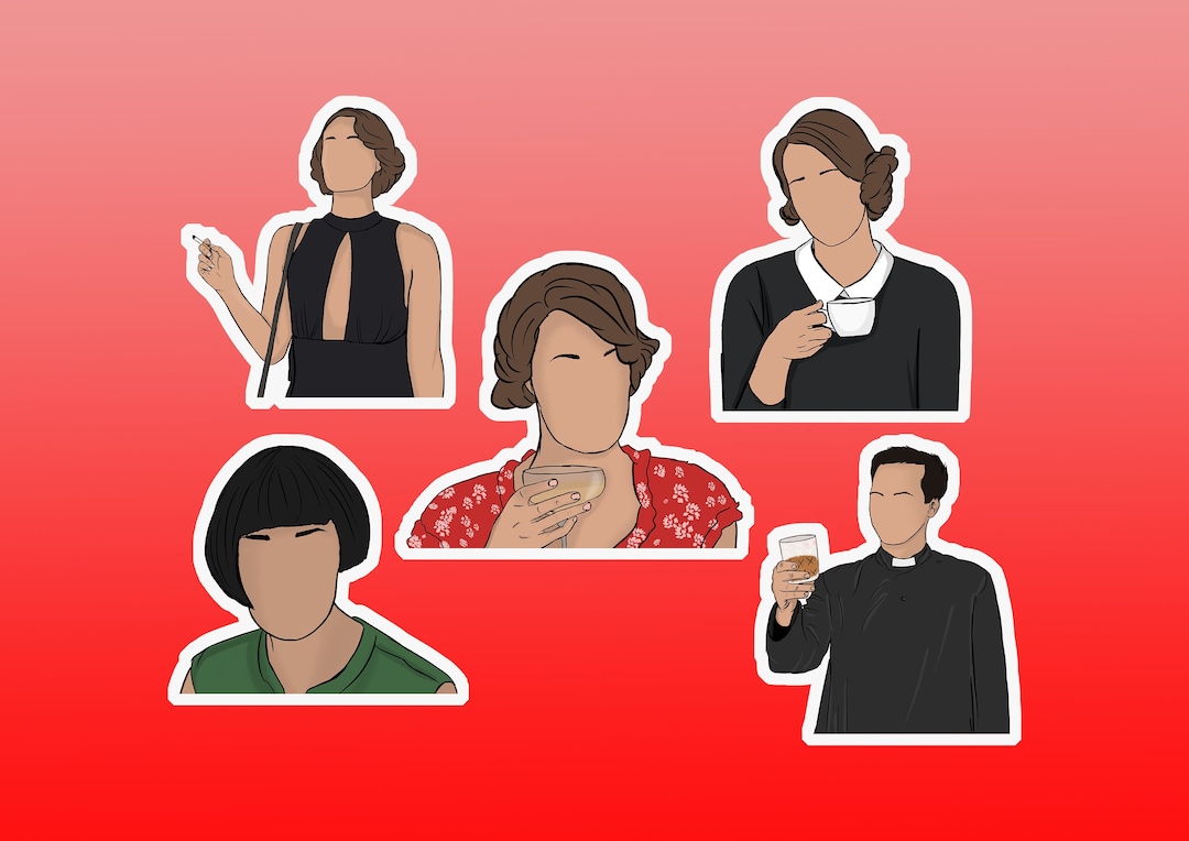 Fleabag Hand Drawn Outfit Stickers 5 Pack High Quality Gloss Finish - Etsy