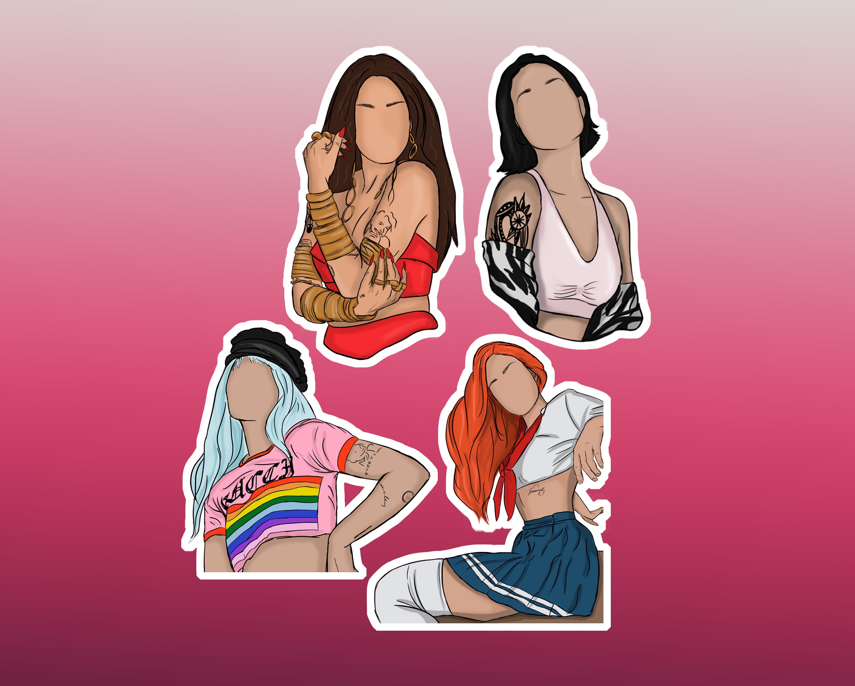 Halsey Stickers High Quality Gloss Finish Digital Art Hand - Etsy UK