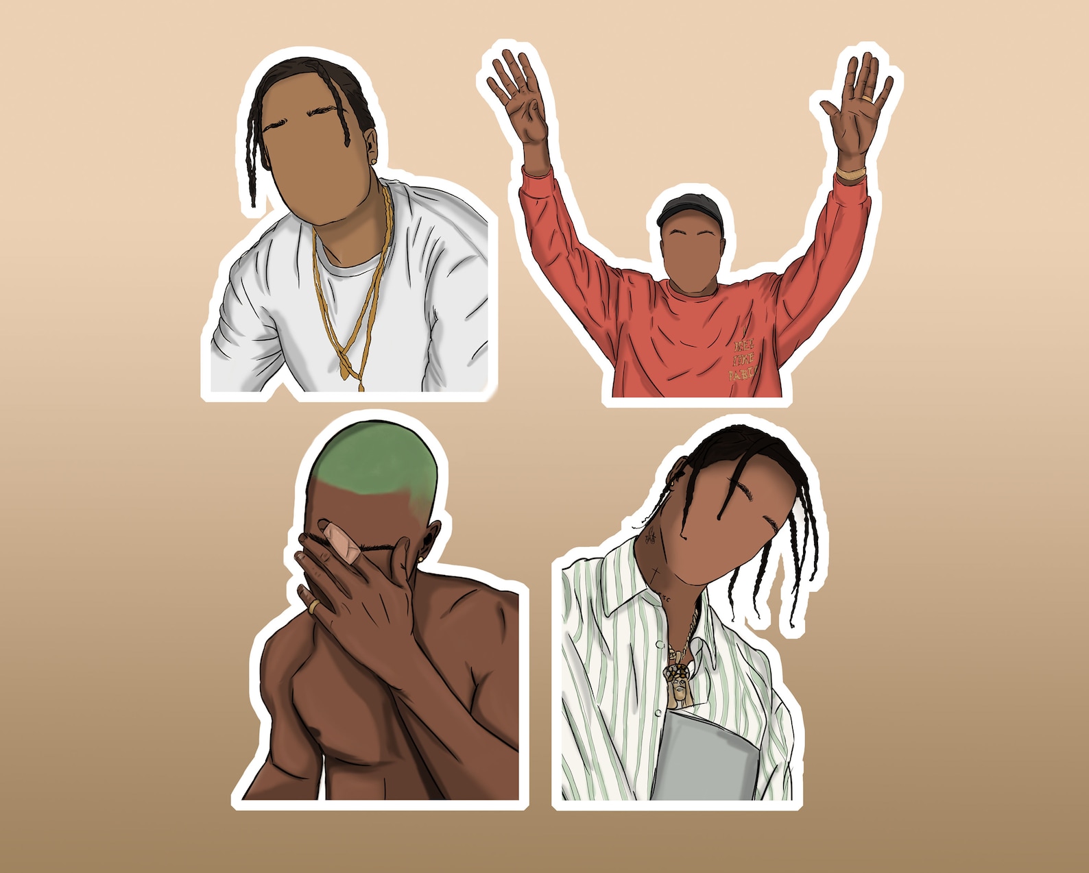 RAPPER STICKERS High Quality Gloss Finish Stickers Digital - Etsy