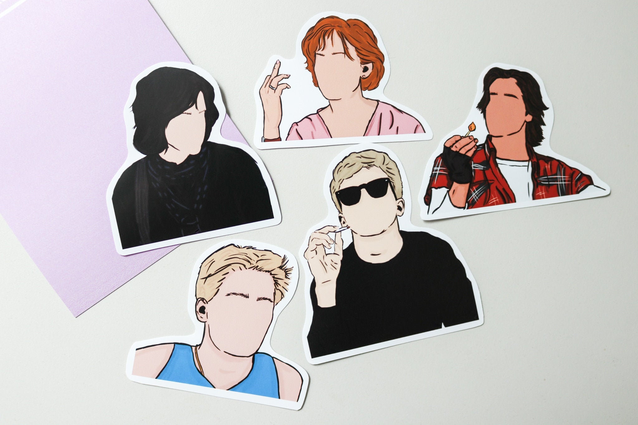 The Breakfast Club 5 Stickers High Quality Gloss Sticker 90s | Etsy