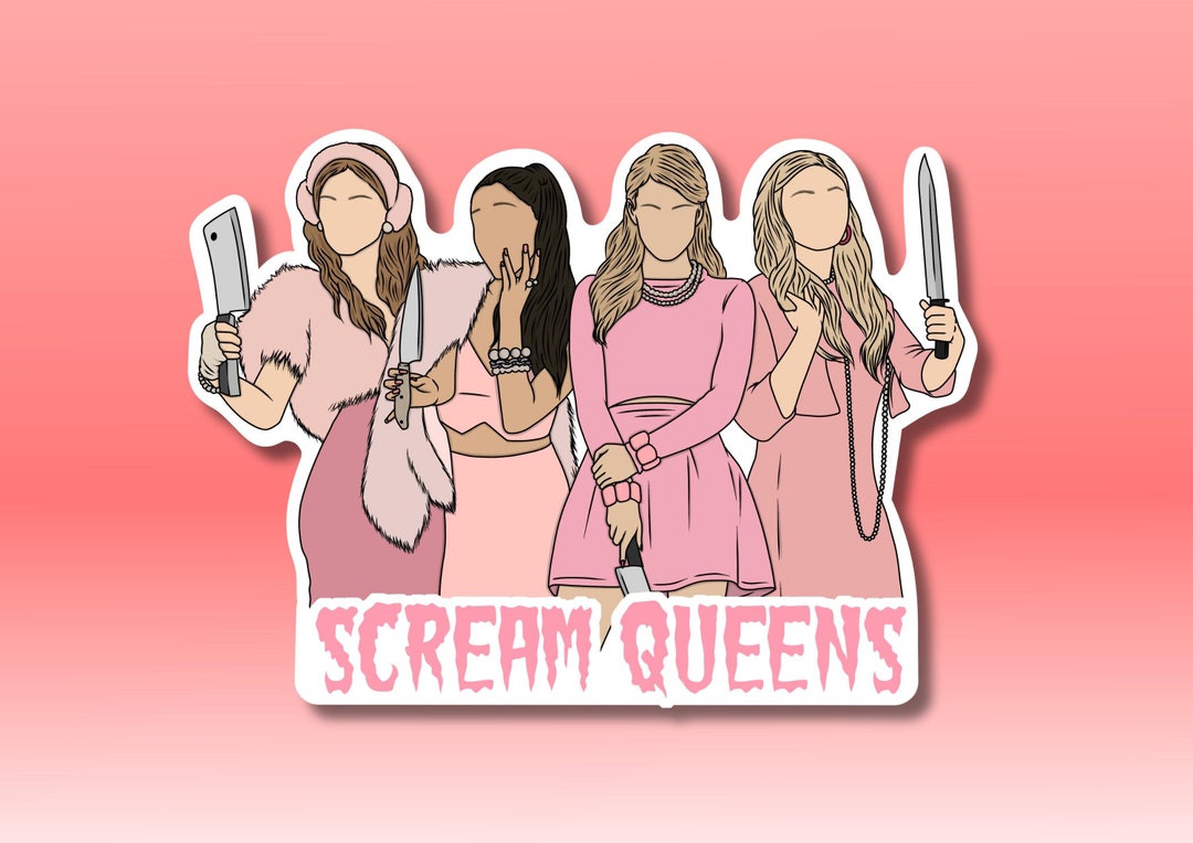 SCREAM QUEENS Sticker High Quality Gloss Finish Sticker Illustration ...
