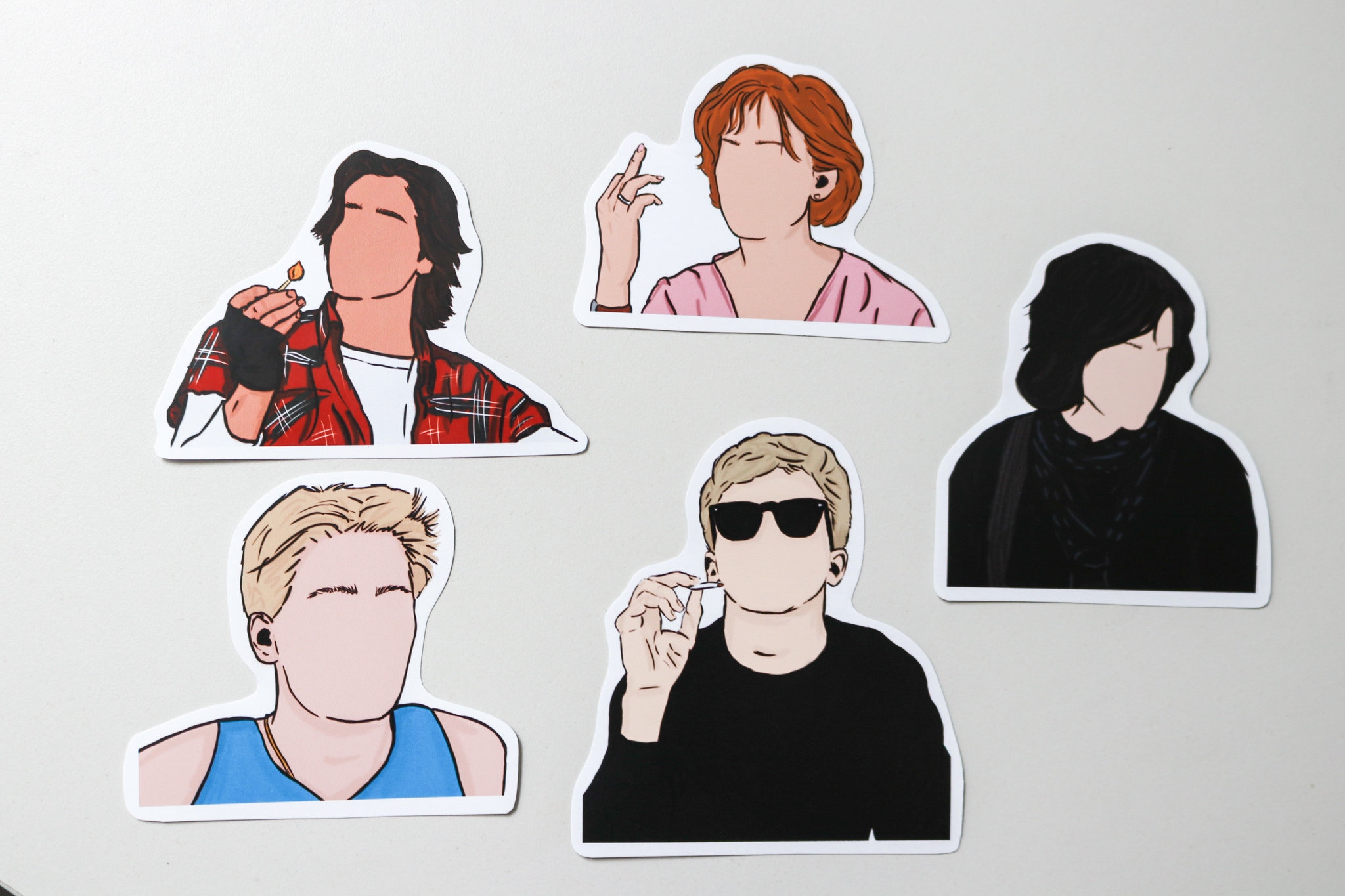 The Breakfast Club 5 Stickers High Quality Gloss Sticker 90s | Etsy