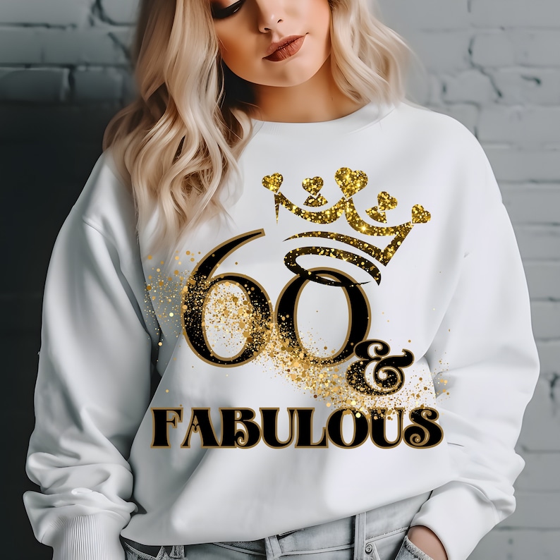 60 & Fabulous SVG PNG 60th Birthday Svg Sixty and Fabulous - Etsy