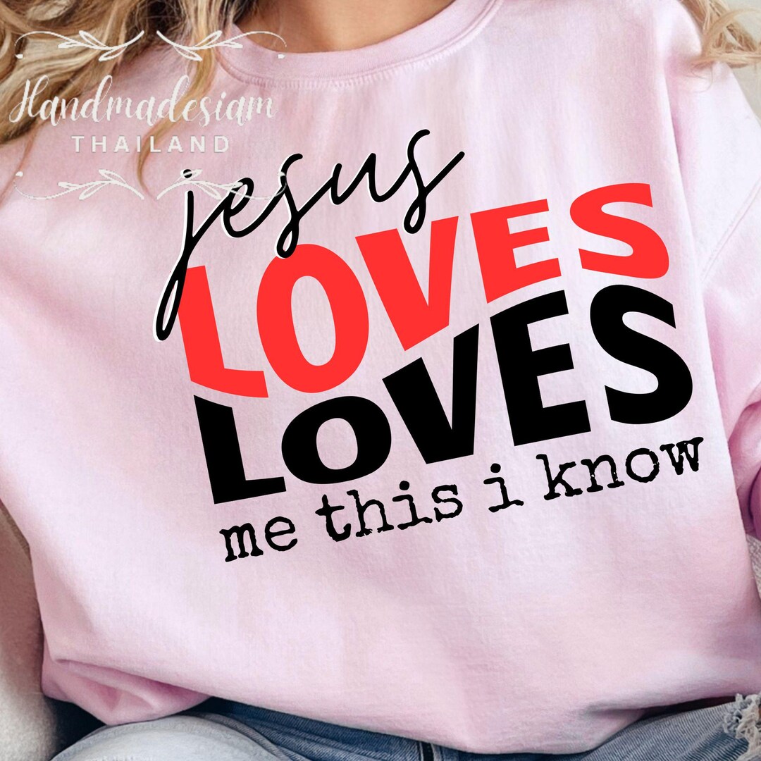 Jesús me ama SVG PNG: Diseño bíblico cristiano (descarga digital ...