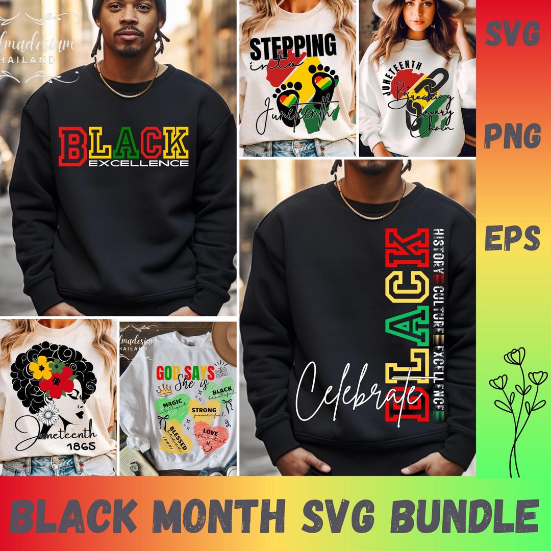 Black History Month SVG Bundle: African American Clipart (digital ...