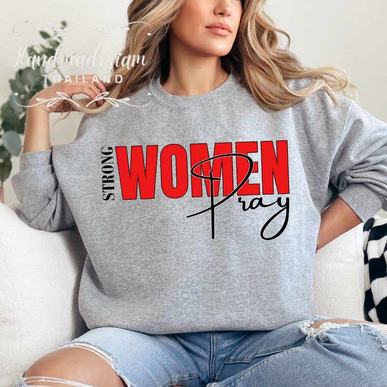 Strong Women Pray SVG: Positive Motivational Design (digital Download ...
