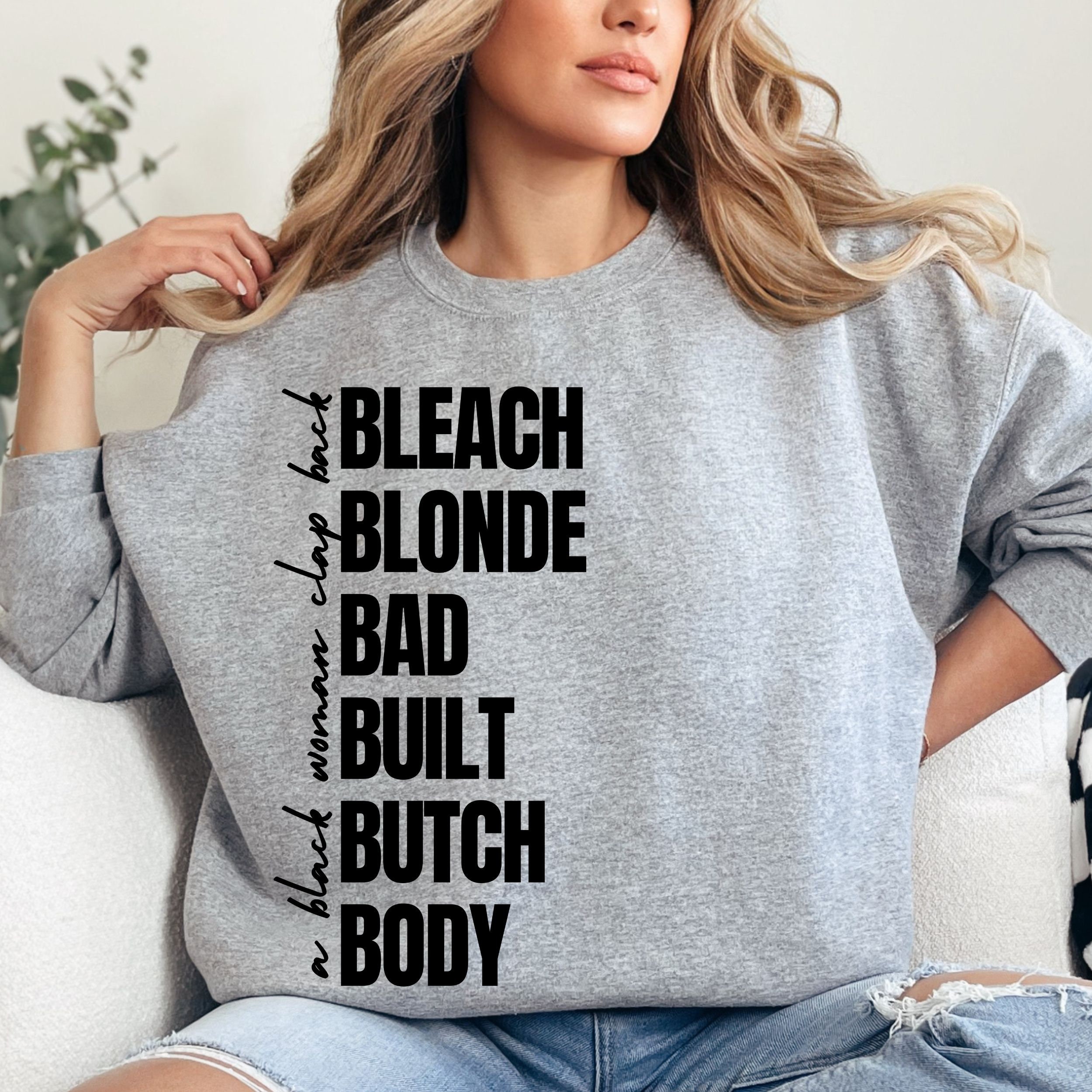 Bleach Blonde Bad Built Butch Body Svg, Funny Bleached Svg, No ...