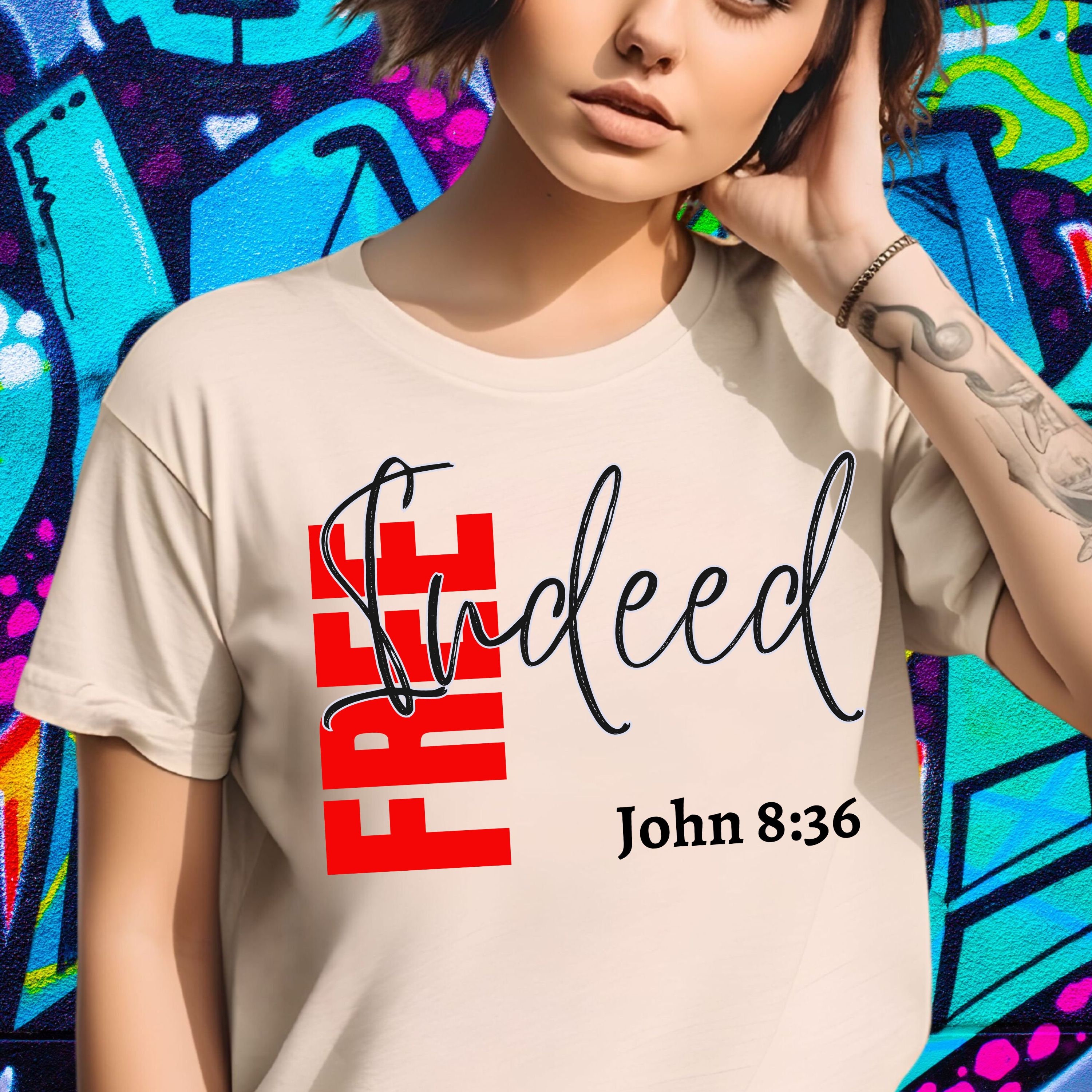 Free Indeed SVG: Christian Bible Verse Design (digital Download) - Etsy