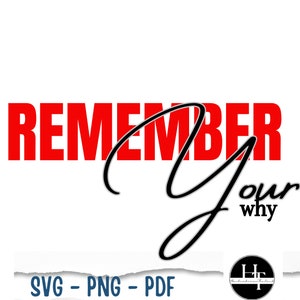 Remember Your Why SVG PNG Inspirational Quotes Svg Created - Etsy